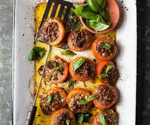 Parmesan And Walnut Crusted Tomatoes - Real Meal Revolution